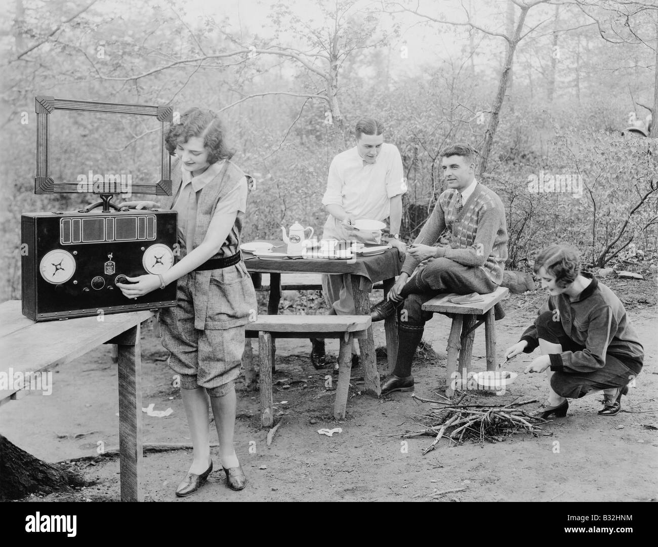 Young strong male female Black and White Stock Photos & Images - Alamy