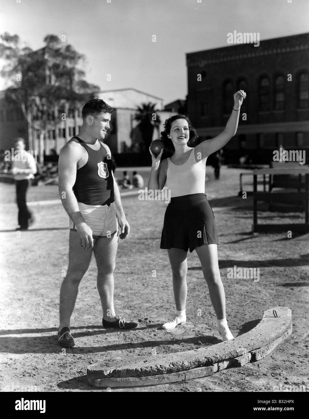 Portrait young female track Black and White Stock Photos & Images - Alamy