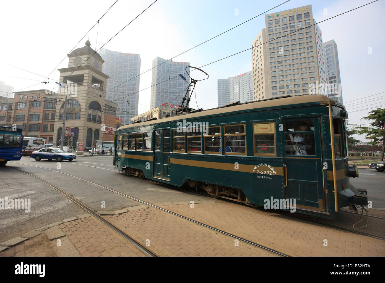 Tram crossing city hi-res stock photography and images - Alamy