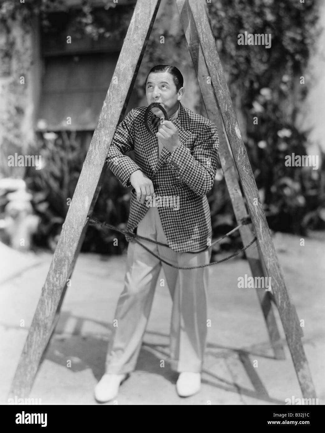 Superstitious man Black and White Stock Photos & Images - Alamy