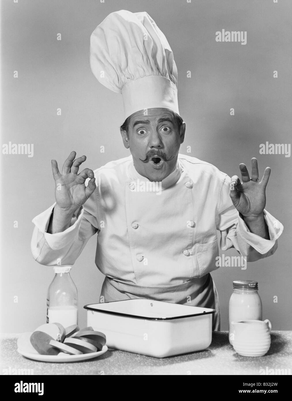 Male chef profession Black and White Stock Photos & Images - Alamy