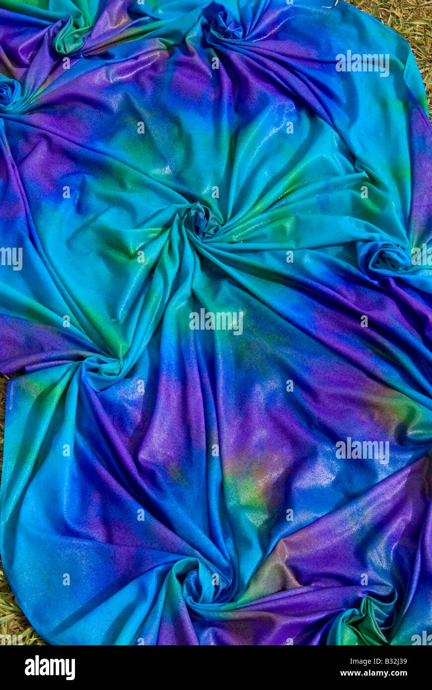 tie dye pareu cloth on Atiu Cook Islands Stock Photo - Alamy