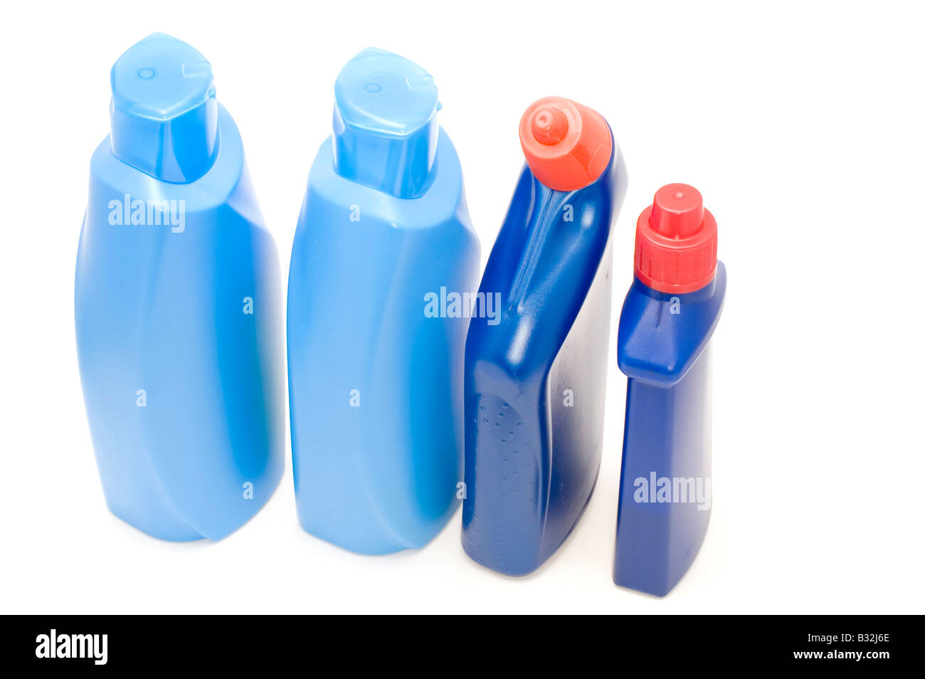object on white kitchen utensil Blue plastic bottle Stock Photo - Alamy