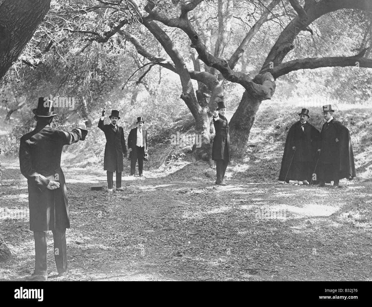 Duel with gun Black and White Stock Photos & Images - Alamy