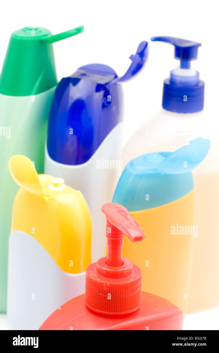 object on white container for shampoo Stock Photo - Alamy