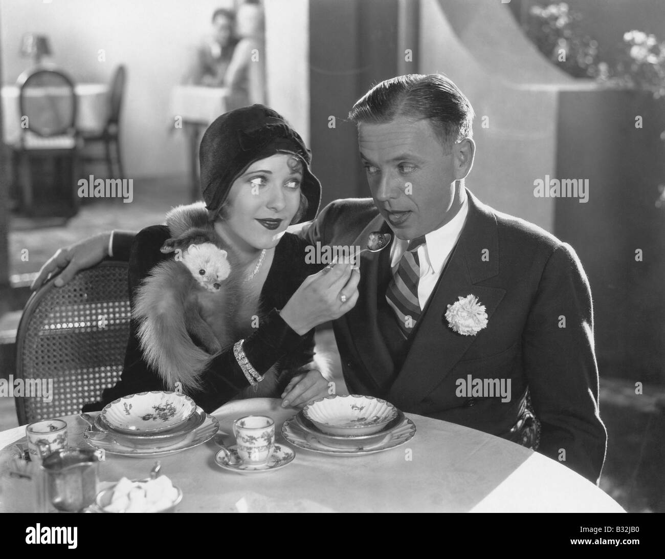 SAMPLING THE MENU Stock Photo - Alamy
