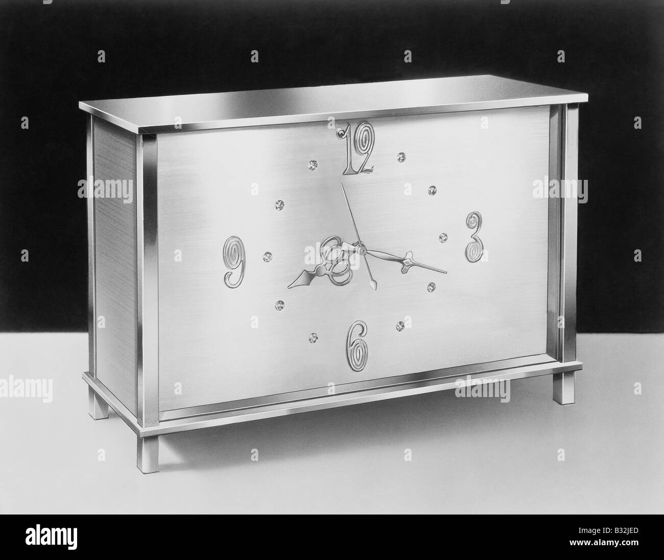 Retro clock hand Black and White Stock Photos & Images - Alamy