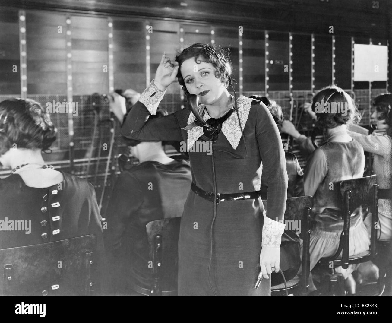 Telephone operator Black and White Stock Photos & Images - Alamy