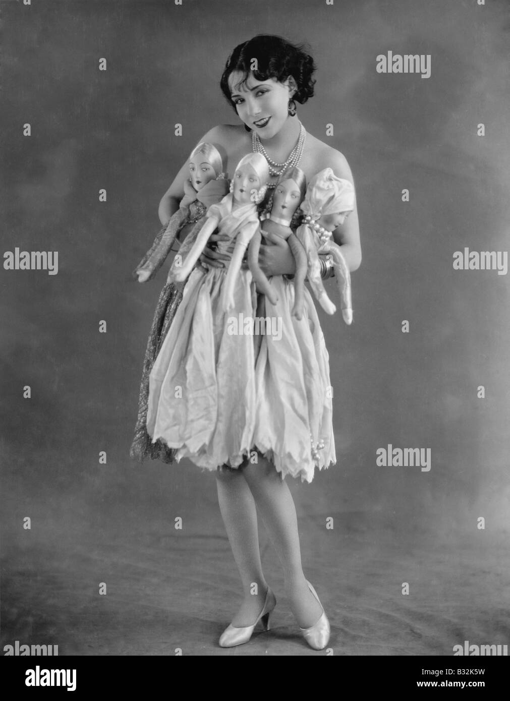Vintage studio portrait woman Black and White Stock Photos & Images - Alamy