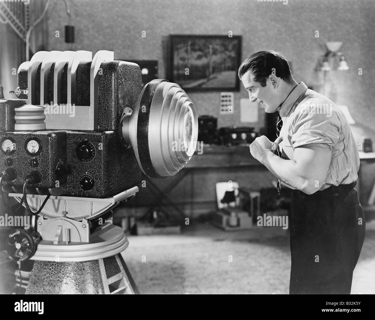 Posing camera young people Black and White Stock Photos & Images - Alamy