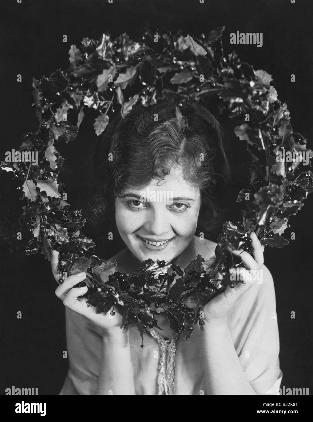 Happy holidays christmas wreaths hi-res stock photography and images ...