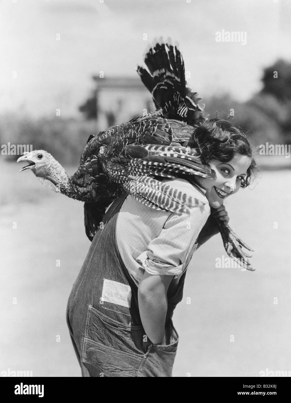 Excited american woman Black and White Stock Photos & Images - Alamy
