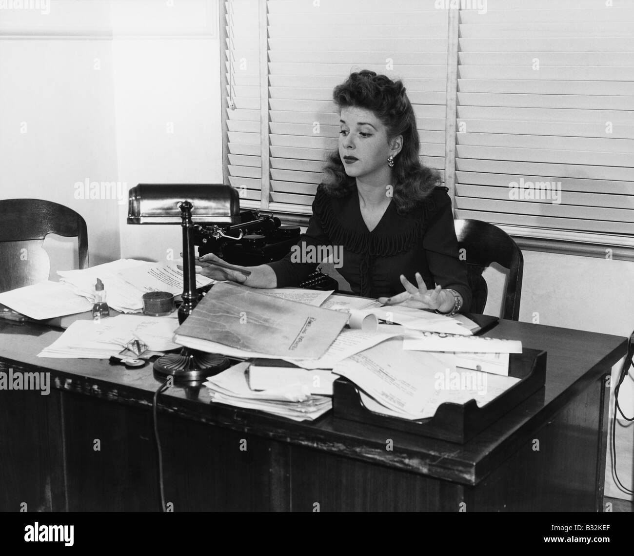 Woman messy thoughts hi-res stock photography and images - Alamy