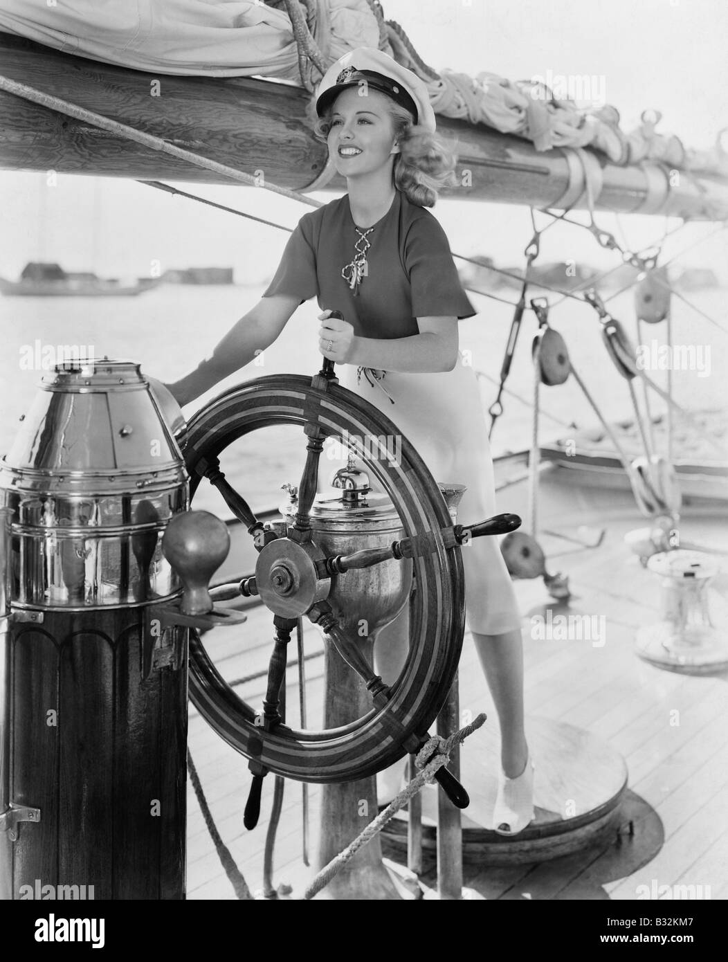 Steering boats Black and White Stock Photos & Images - Alamy