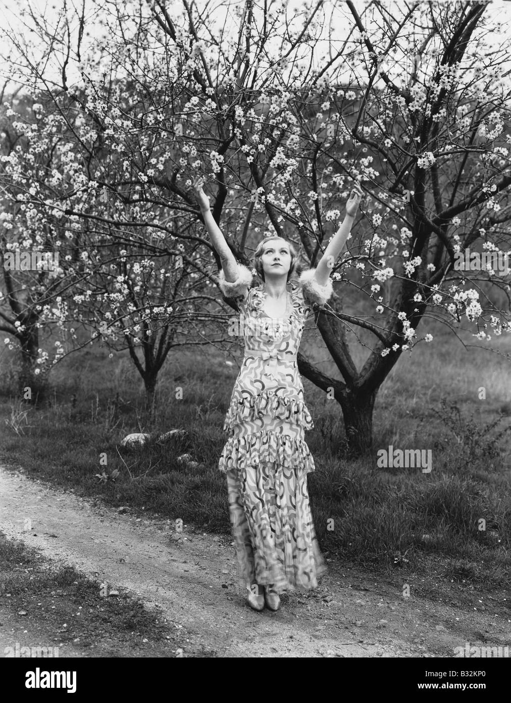 Country road blooming wild Black and White Stock Photos & Images - Alamy