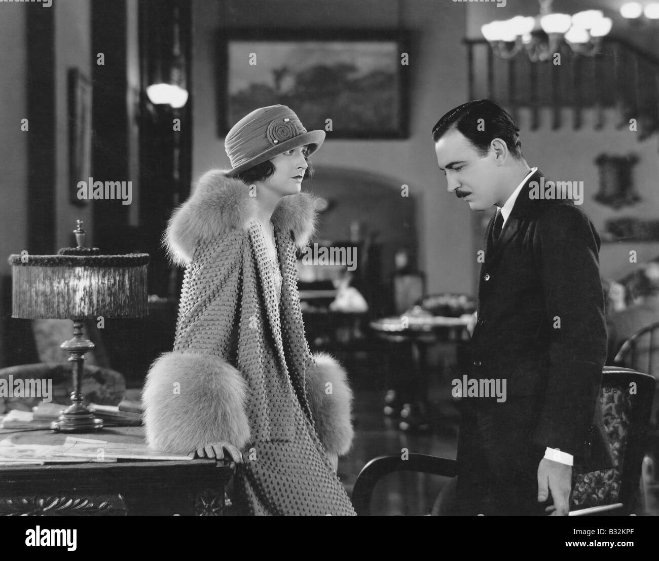Couple having serious interaction Stock Photo - Alamy