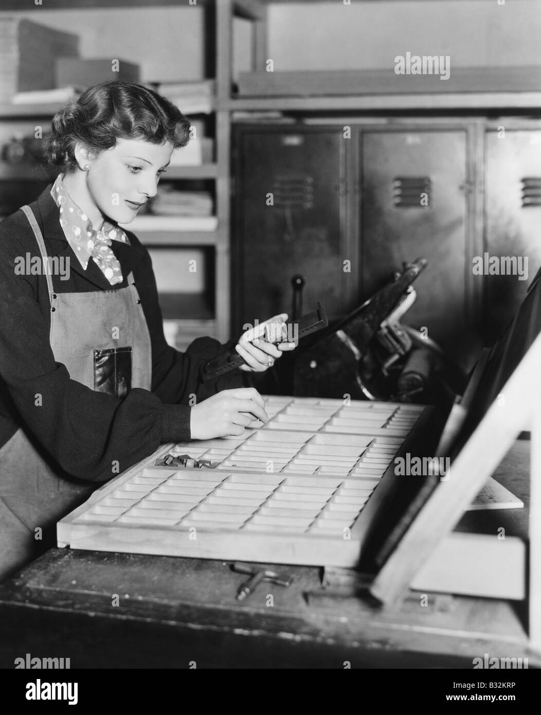 Attractive female in shop Black and White Stock Photos & Images - Alamy