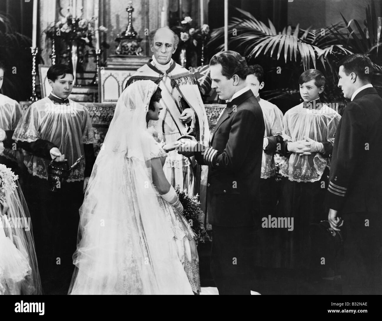 Priest wedding church religion Black and White Stock Photos & Images ...