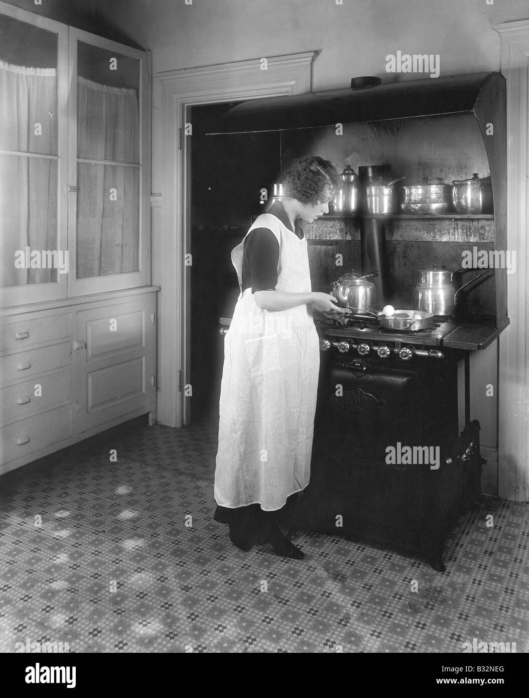Hungry young woman in Black and White Stock Photos & Images - Alamy