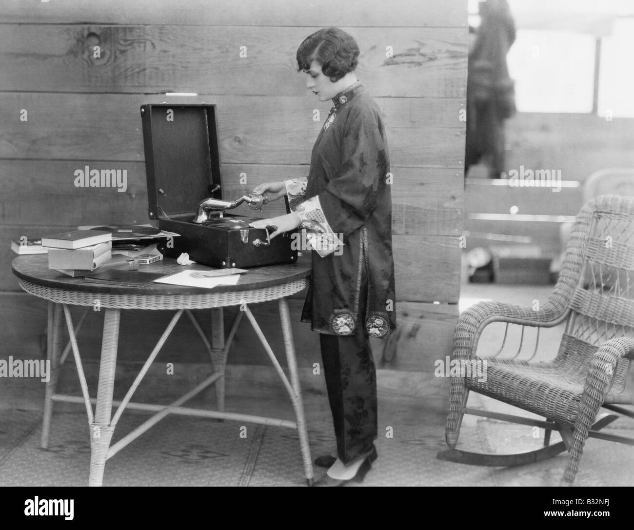 Record player home Black and White Stock Photos & Images - Alamy