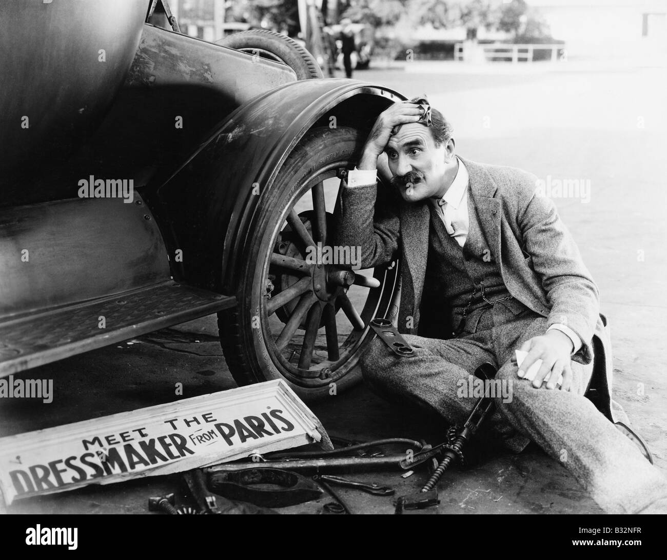 Exterior car repair Black and White Stock Photos & Images - Alamy
