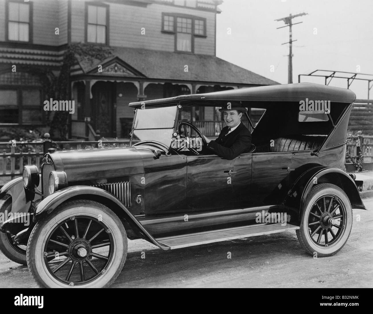 Portrait of man in car Stock Photo - Alamy
