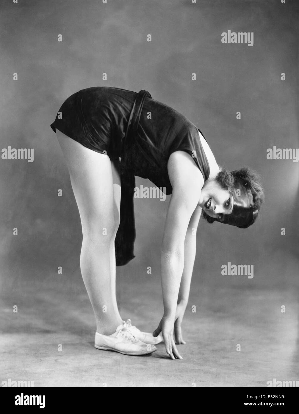 Studio shot young woman fitness Black and White Stock Photos & Images ...