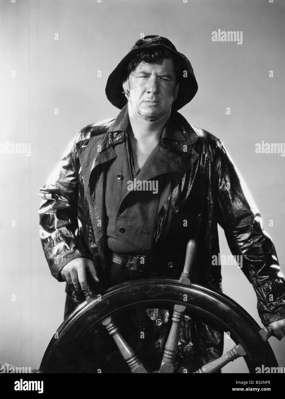 Man navigating boat Black and White Stock Photos & Images - Alamy