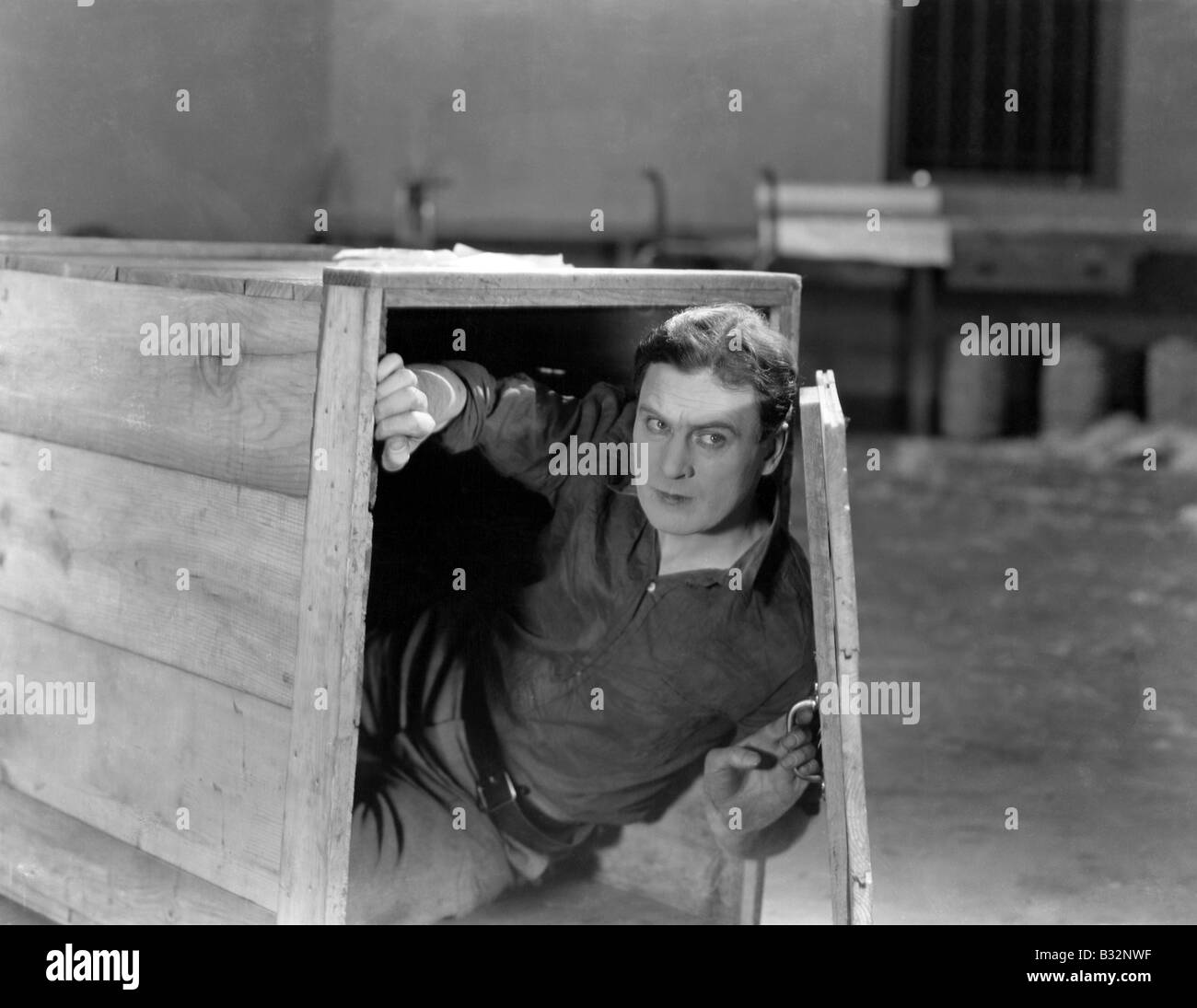 Wooden door open in Black and White Stock Photos & Images - Alamy