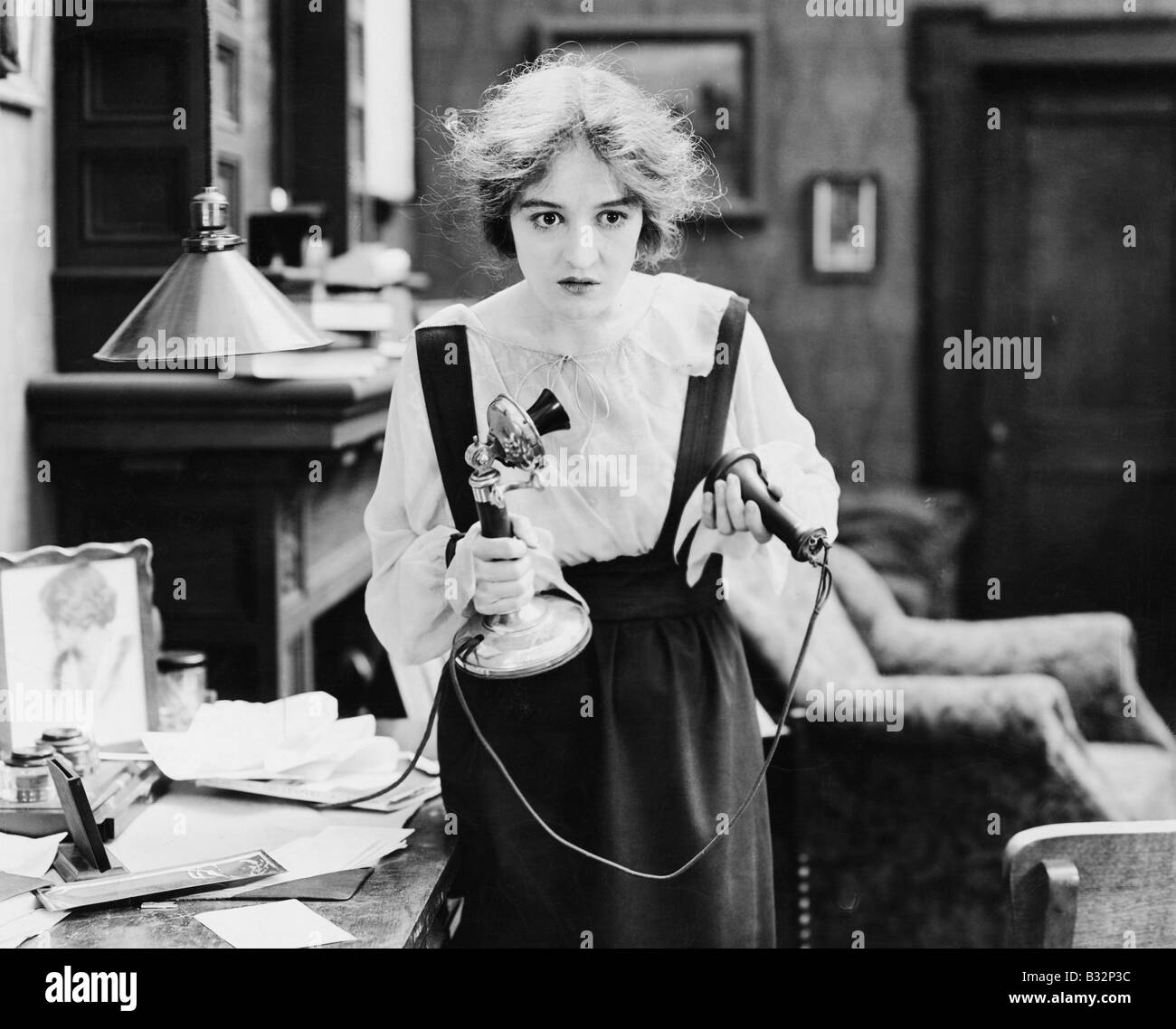 Telephone serious Black and White Stock Photos & Images - Alamy