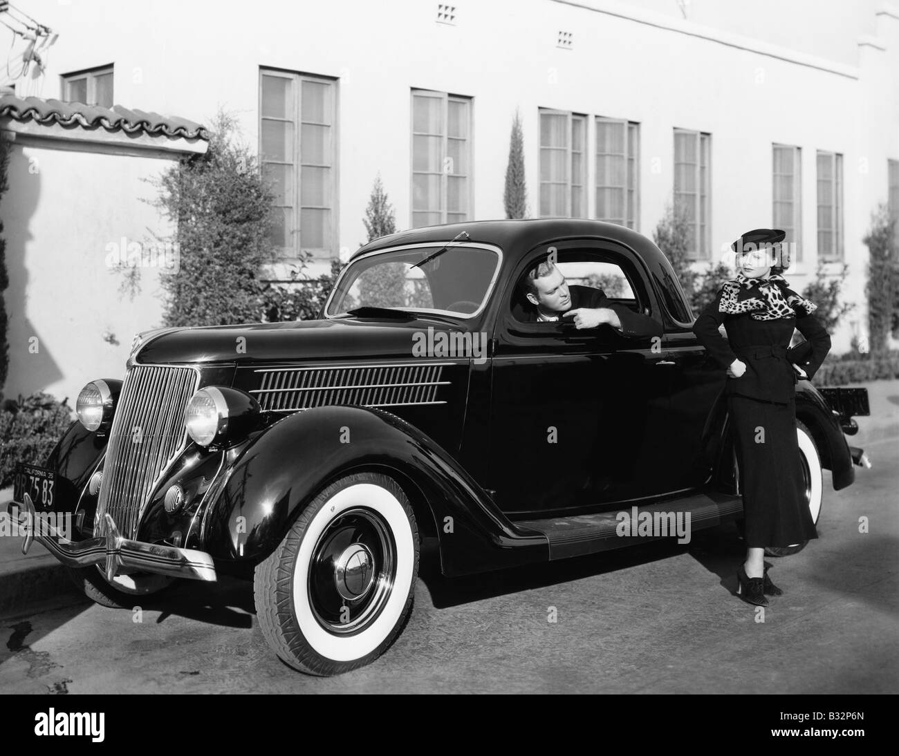Man in car Black and White Stock Photos & Images - Alamy