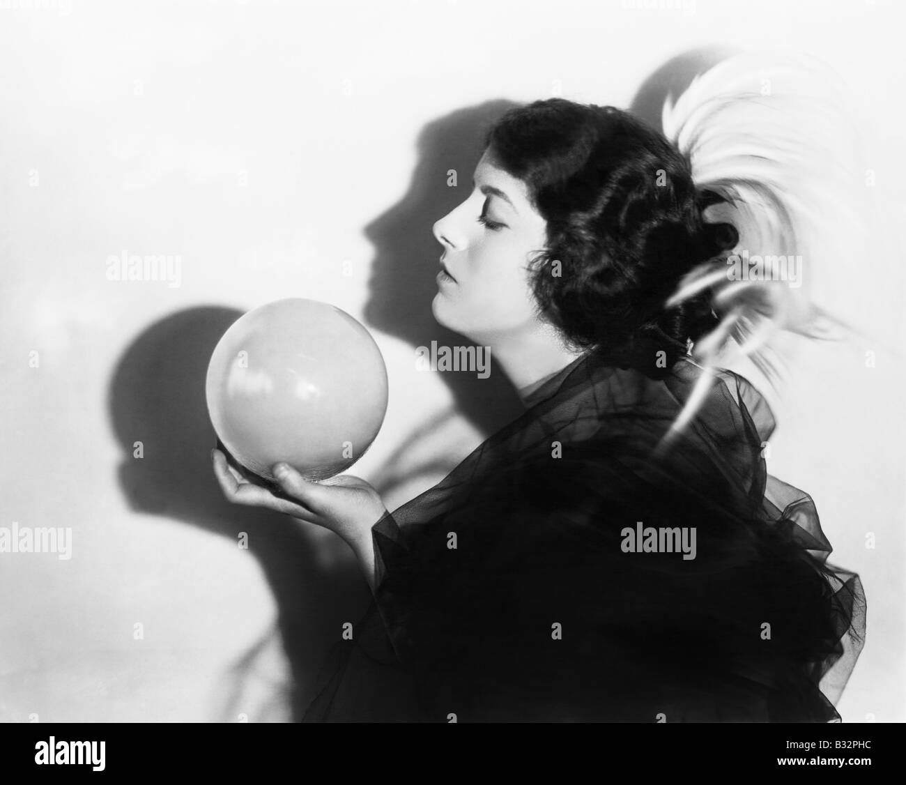 Dramatic portrait young female Black and White Stock Photos & Images ...