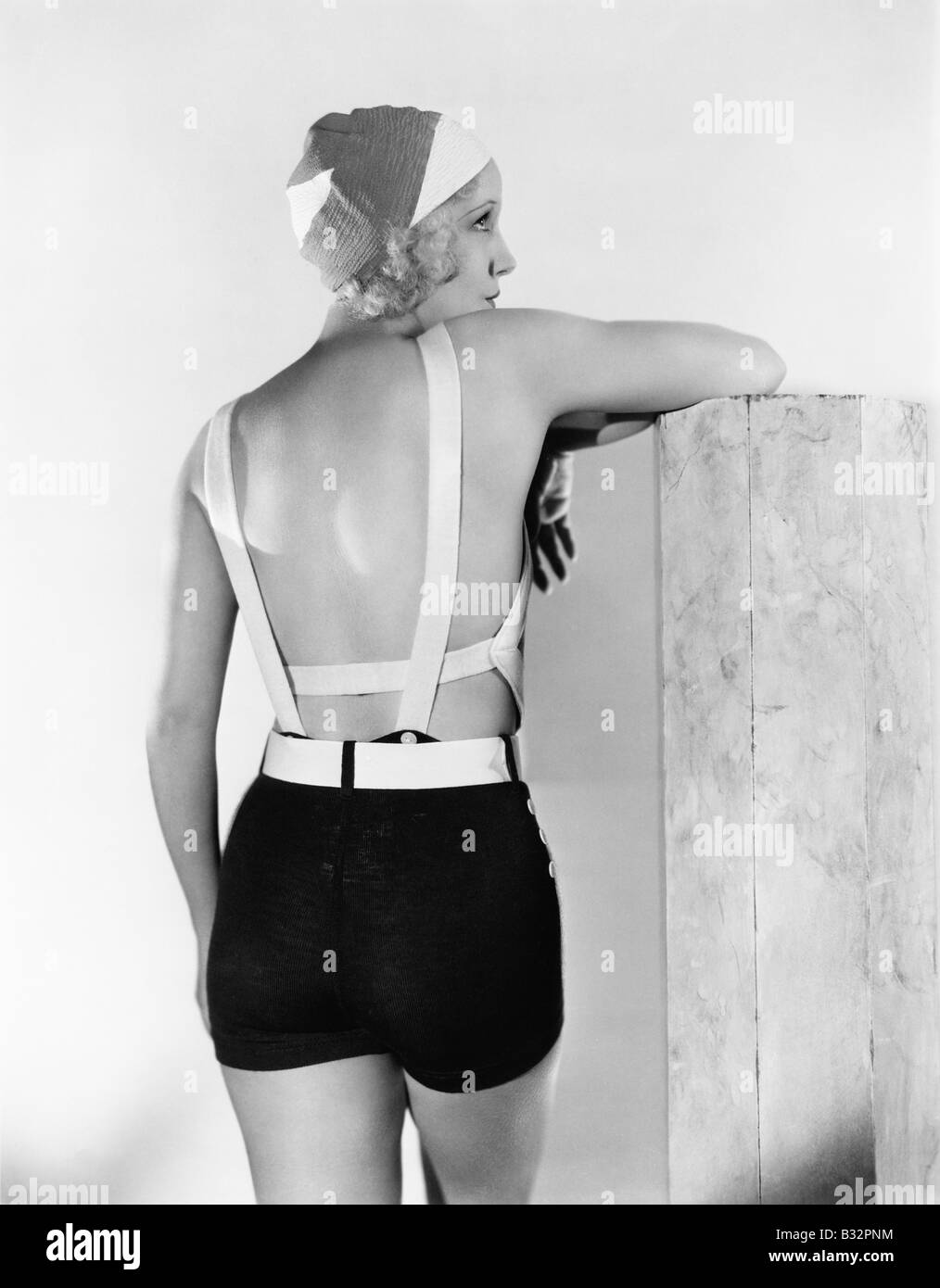 Rear view hat on Black and White Stock Photos & Images - Alamy