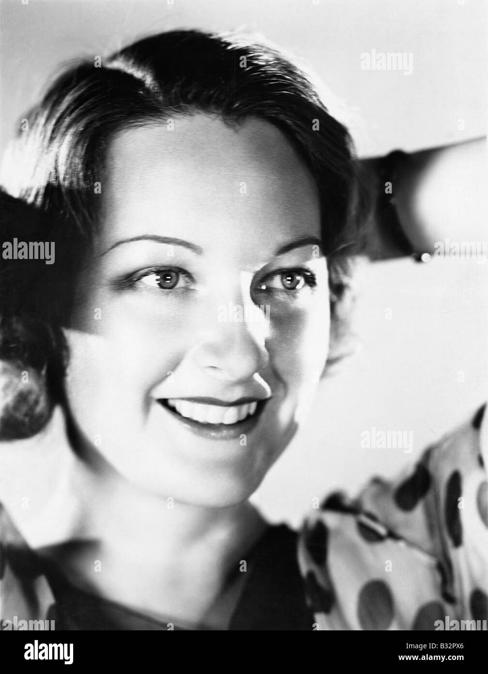 Happy pretty woman relaxing Black and White Stock Photos & Images - Alamy