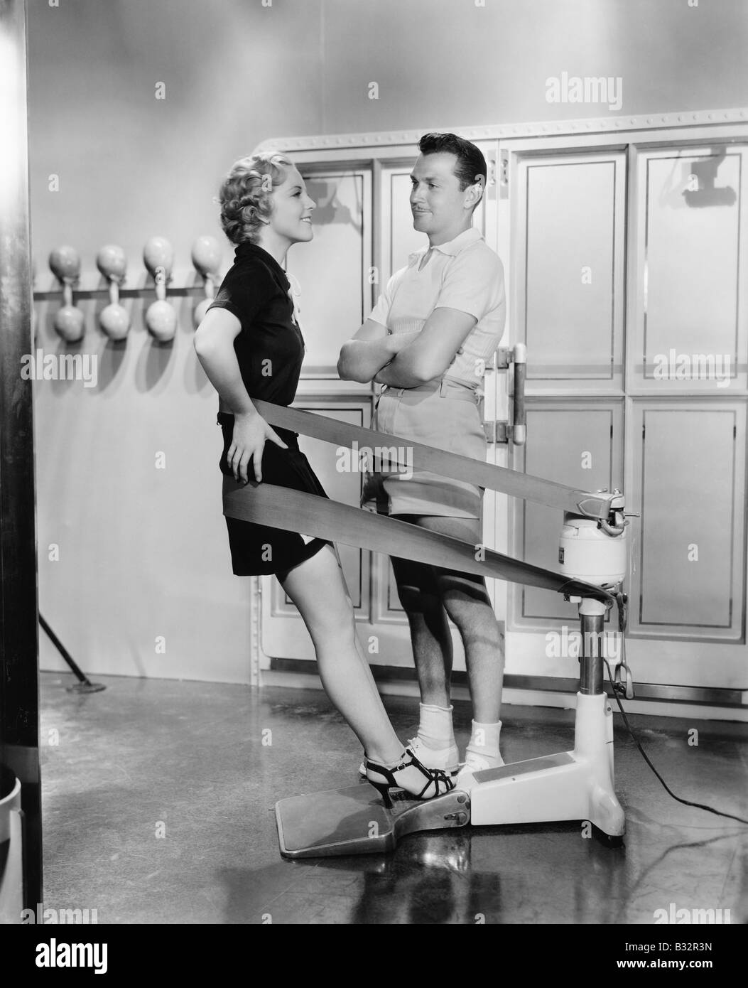 Two people looking at view Black and White Stock Photos & Images - Alamy