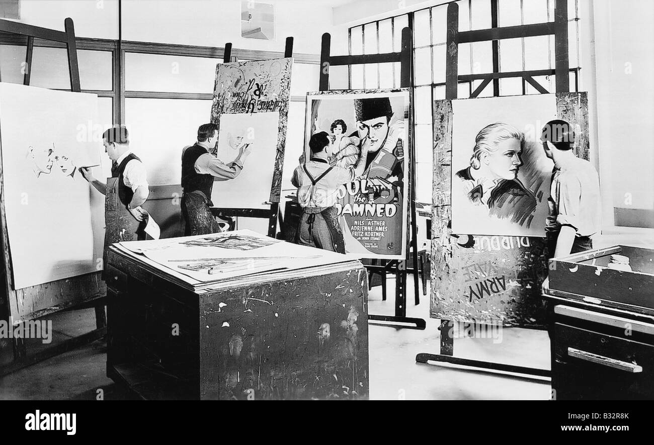 A painting class Black and White Stock Photos & Images - Alamy