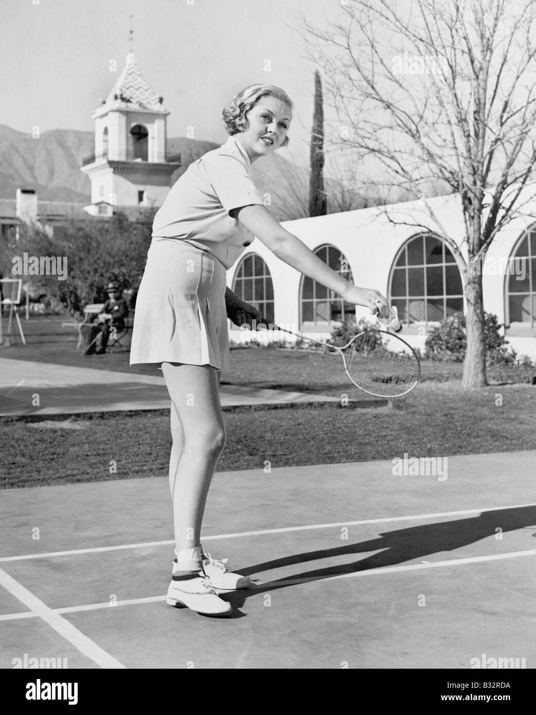 Young woman sport dress Black and White Stock Photos & Images - Alamy