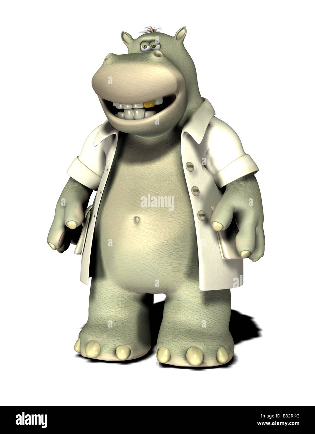 Hippo with Labcoat Stock Photo - Alamy
