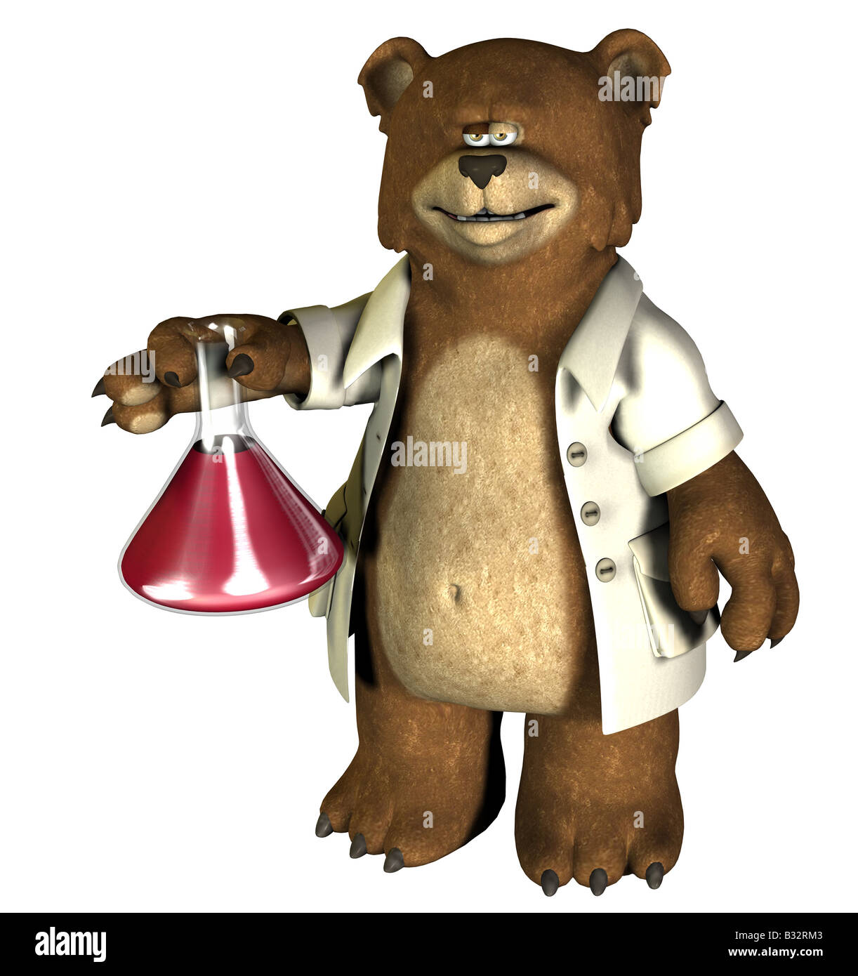 lab bear with beakerbeaker Stock Photo - Alamy