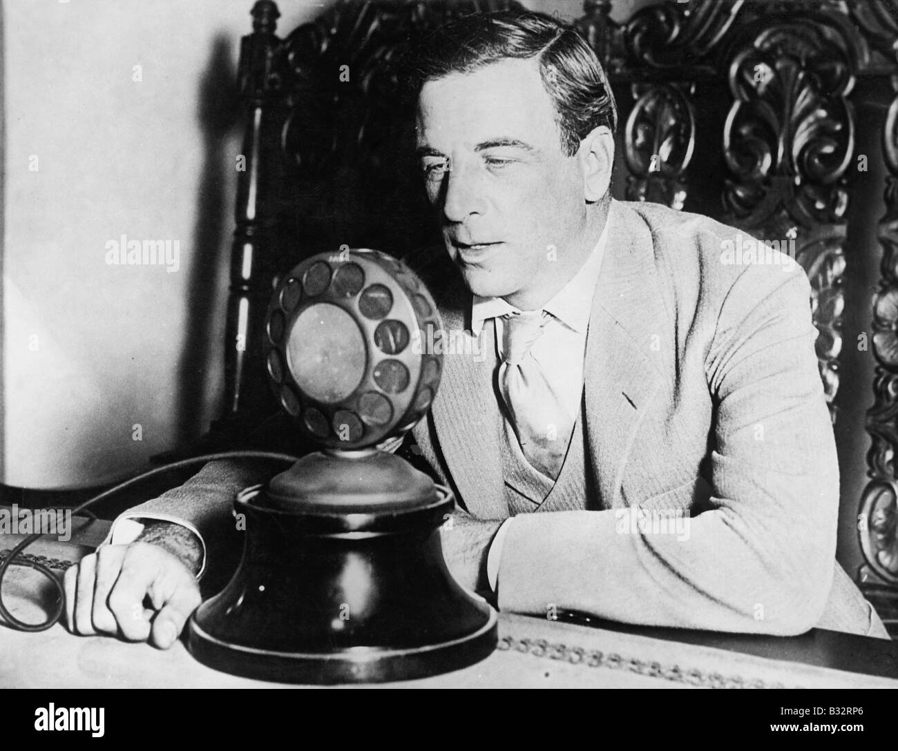 Man speaking to microphone Black and White Stock Photos & Images - Alamy