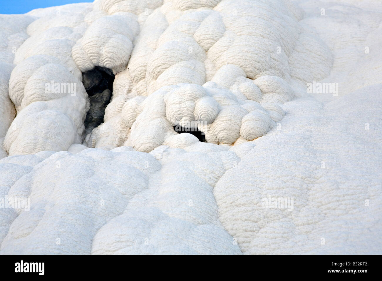 The calcite terraces and sulphur water pools at Pamukalle Turkey Stock ...