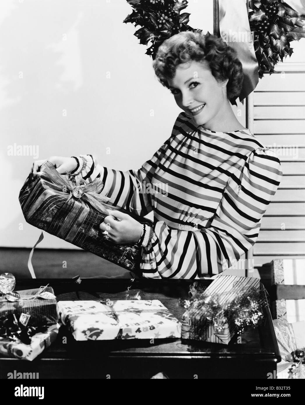 Celebratory present Black and White Stock Photos & Images - Alamy