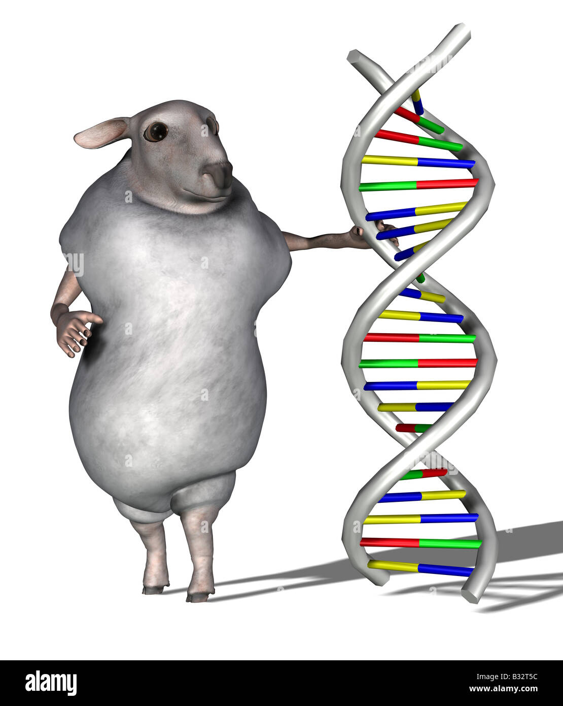 Clonesheep with DNA Stock Photo - Alamy