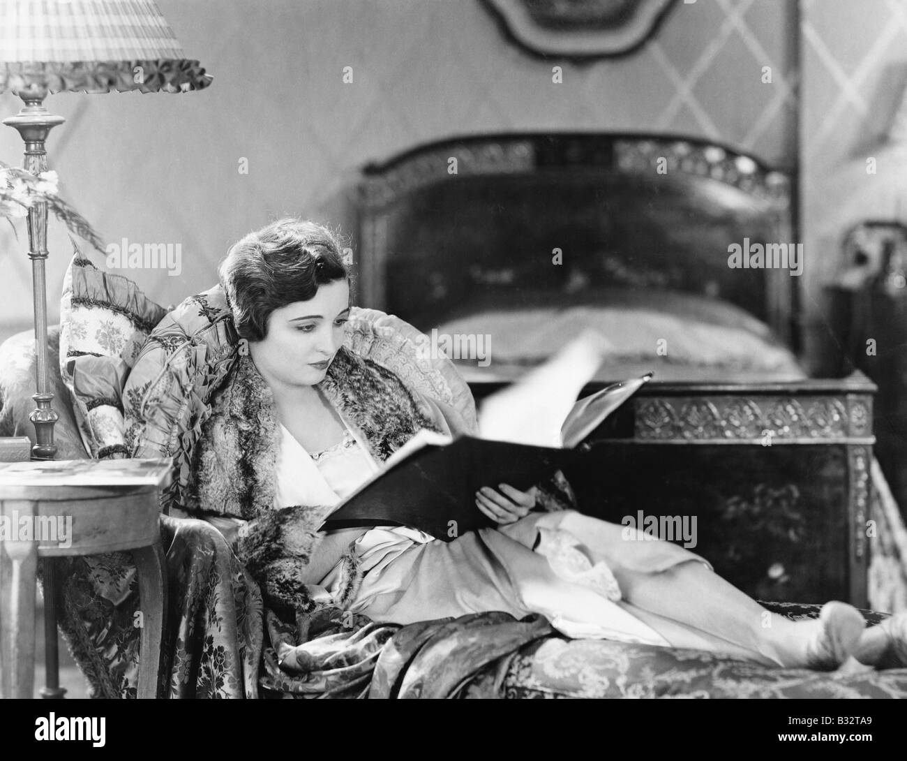 Person reclining bed Black and White Stock Photos & Images - Alamy