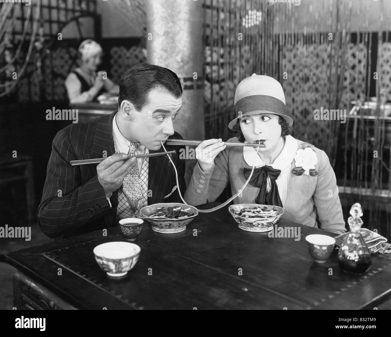 Restaurant indoors Black and White Stock Photos & Images - Alamy