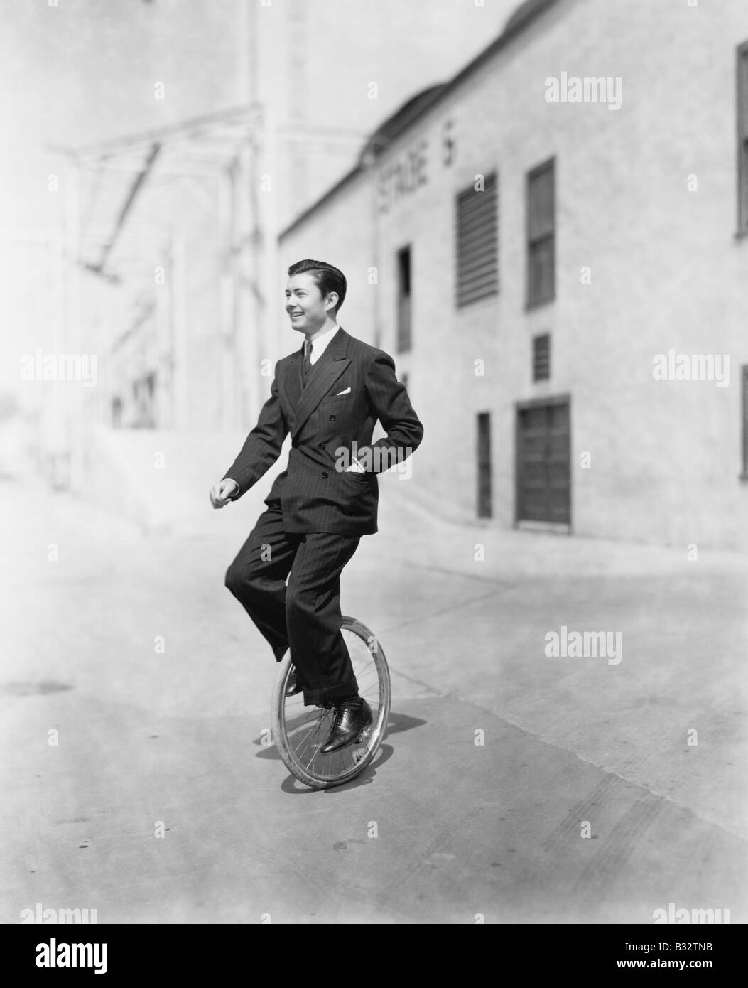 Smiling man profile Black and White Stock Photos & Images - Alamy