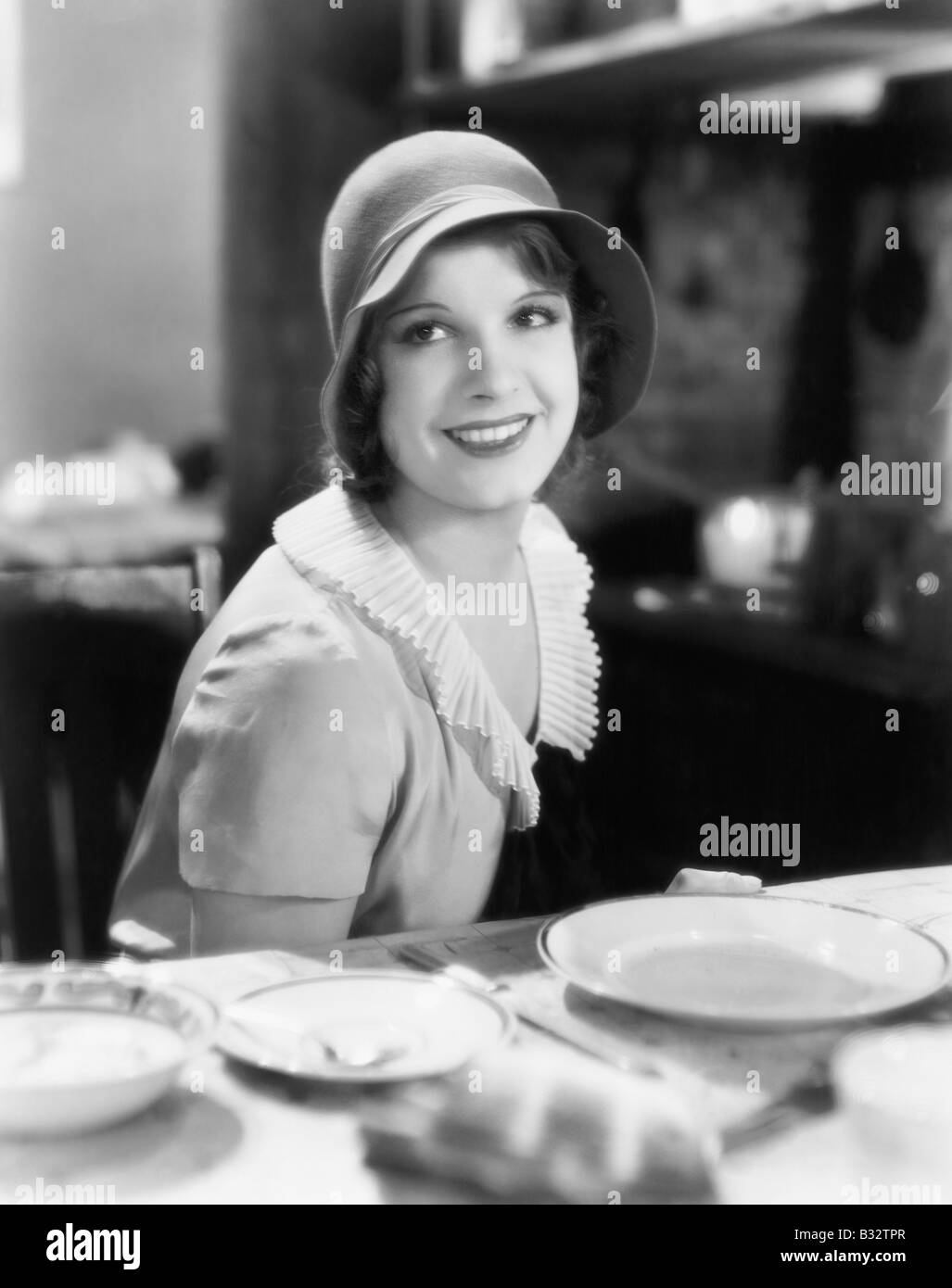 Charming female person looking Black and White Stock Photos & Images ...