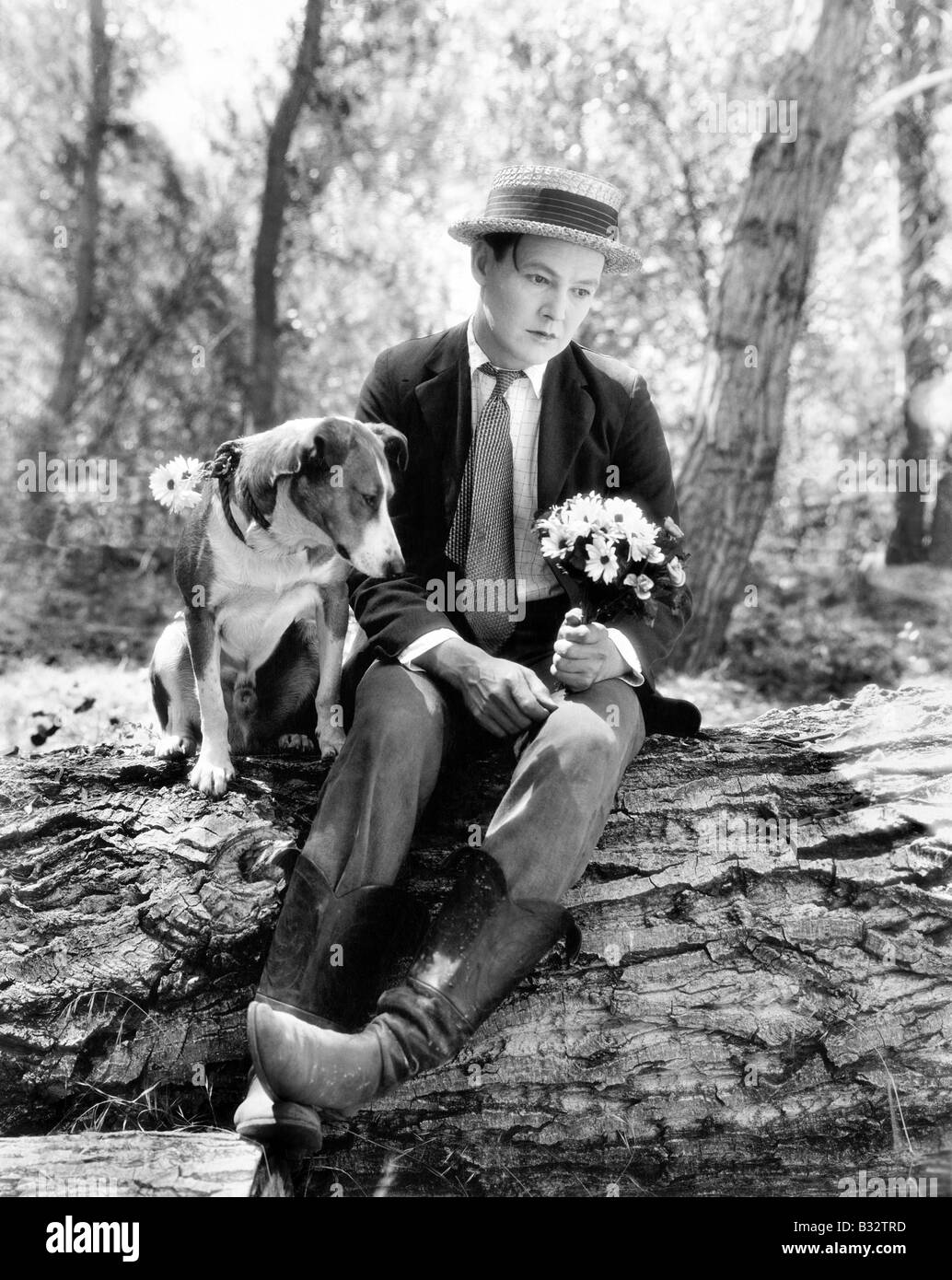 Dog bouquet Black and White Stock Photos & Images - Alamy