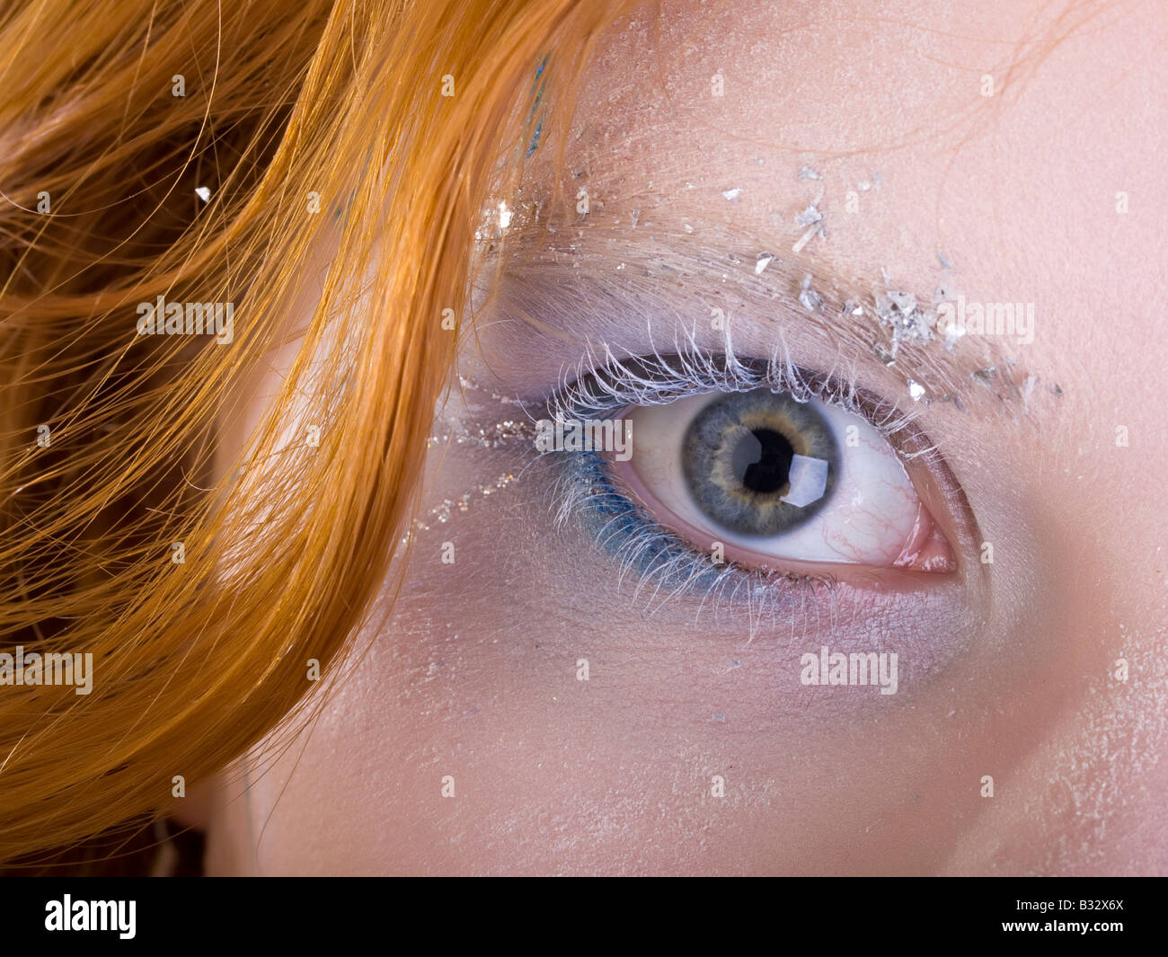 detail of an eye of red-haired woman Stock Photo - Alamy