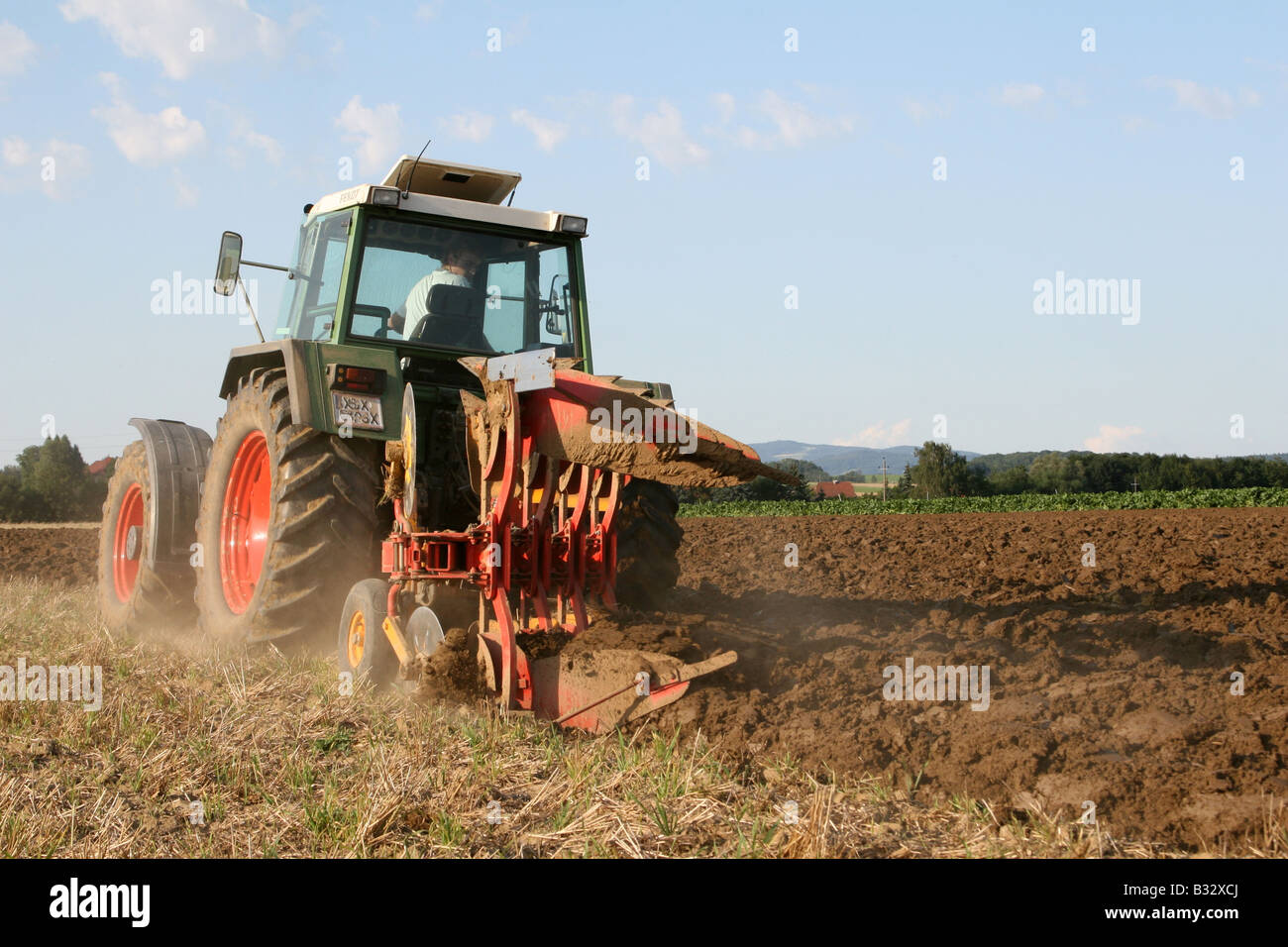 ploughing with a plough Stock Photo - Alamy